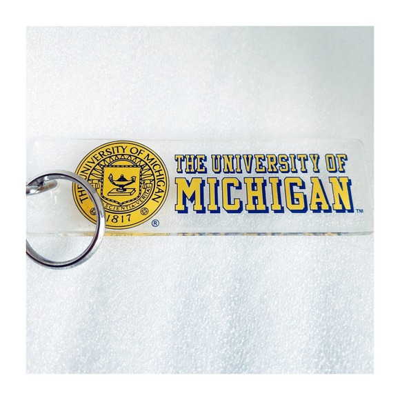 Unbranded | Accessories | University Of Michigan Clear Acrylic Keychain ...